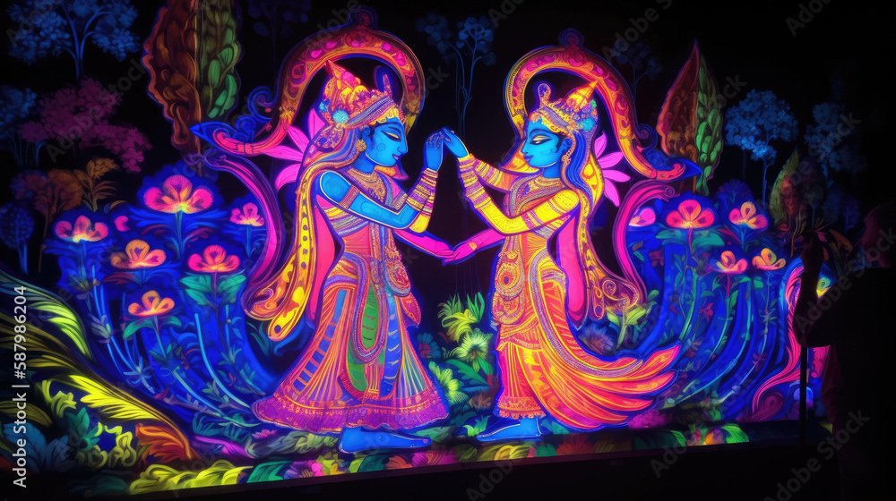 Lord Radha Krishna are known for their divine love and devotion towards ...