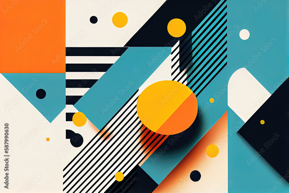 Abstract Remodernism illustration as wallpaper background (Generative ...