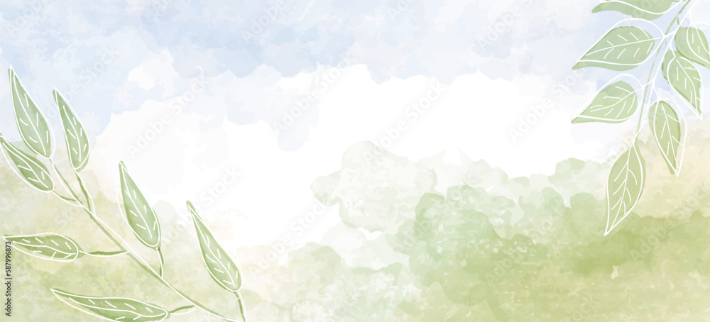 Abstract watercolor background vector. Luxury invitation card ...