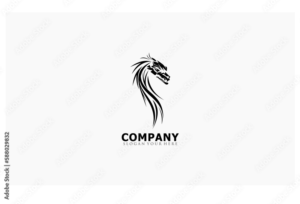 dragon art vector concept creative logo Stock Vector | Adobe Stock