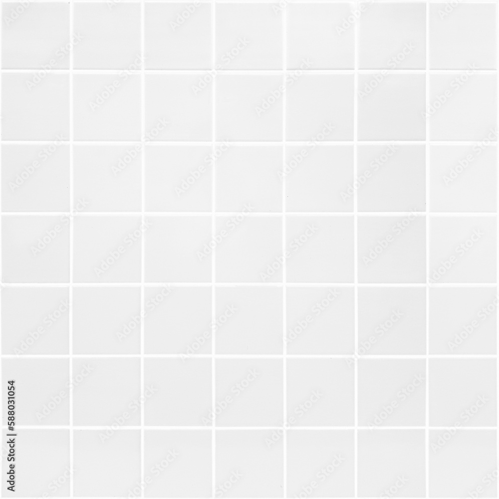 Seamless light or white texture of square ceramic tiles with white ...