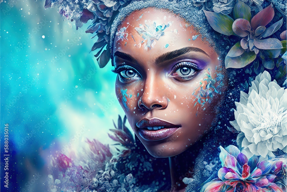 Fantasy winter goddess as spirit of northern pagan as a symbol of both ...