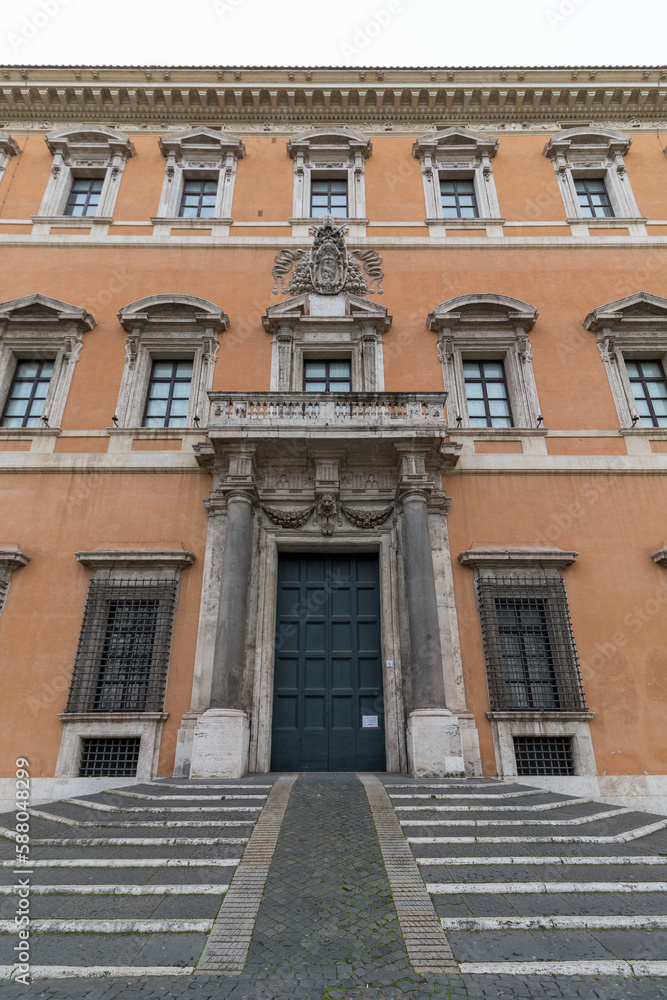 Entrance of the Lateran Palace in Rome, Italy, formally the Apostolic ...