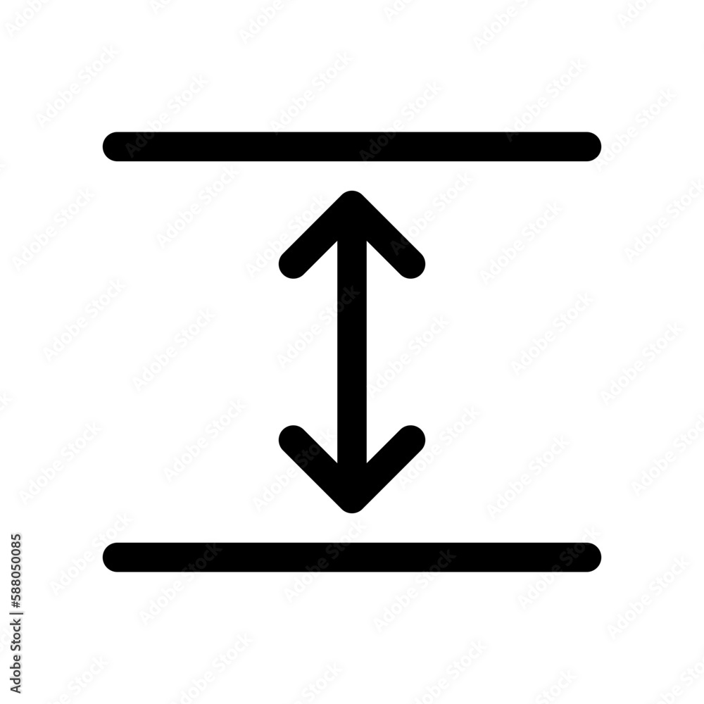 Editable room height vector icon. Property, real estate, construction ...