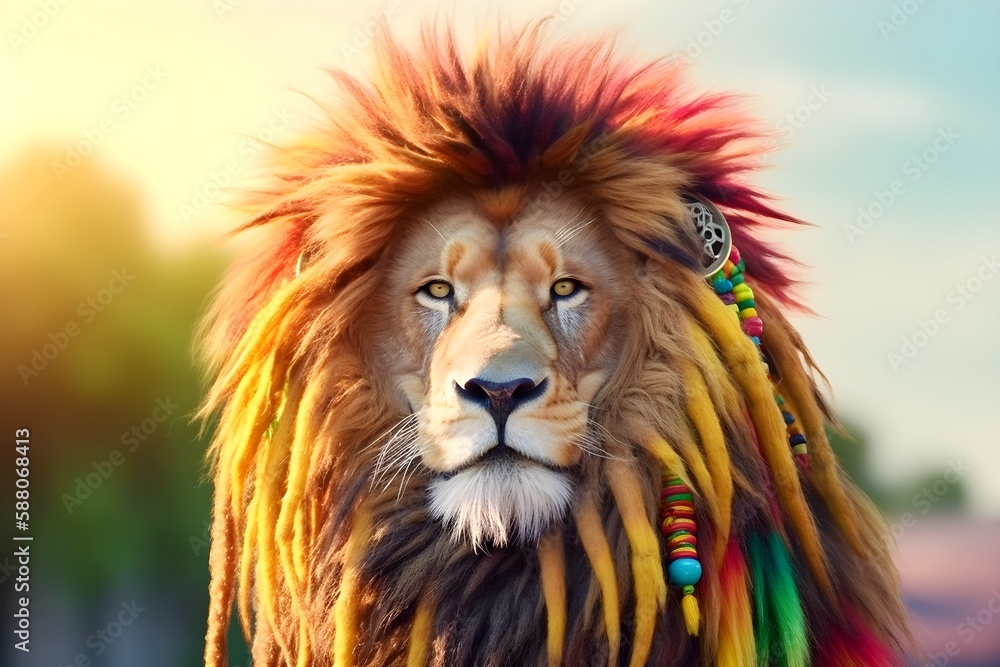 Lion With Dreadlocks