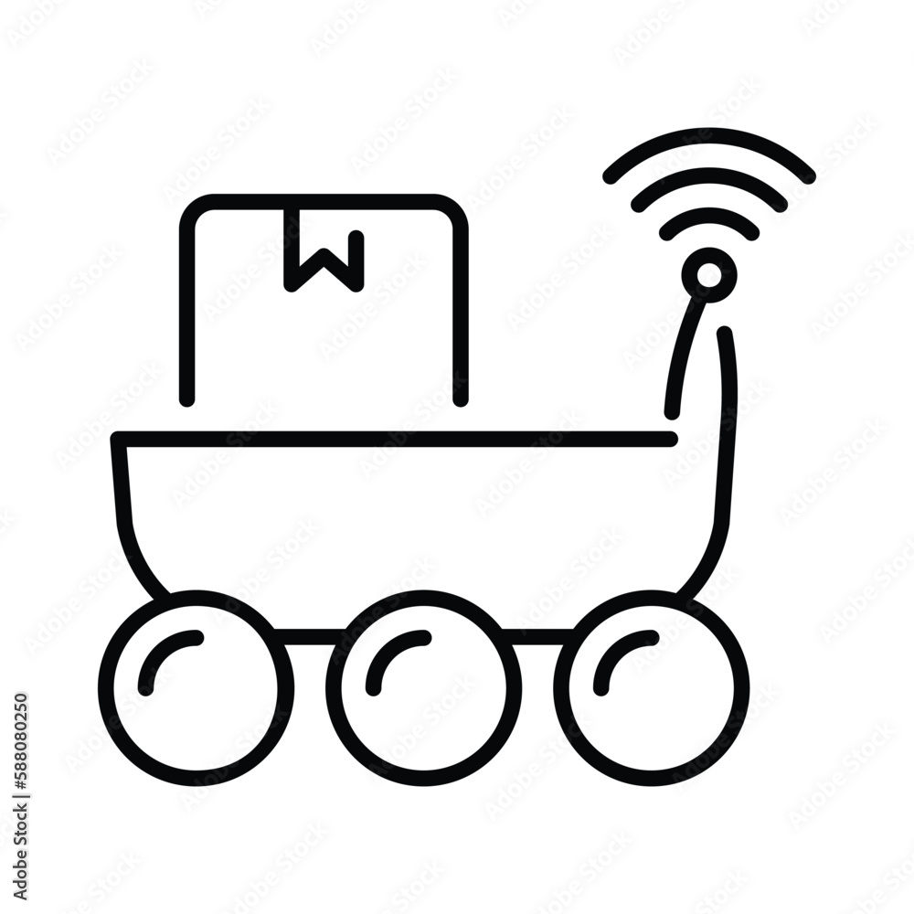 The Robocourier is preloaded with a map of the facility Stock Vector ...