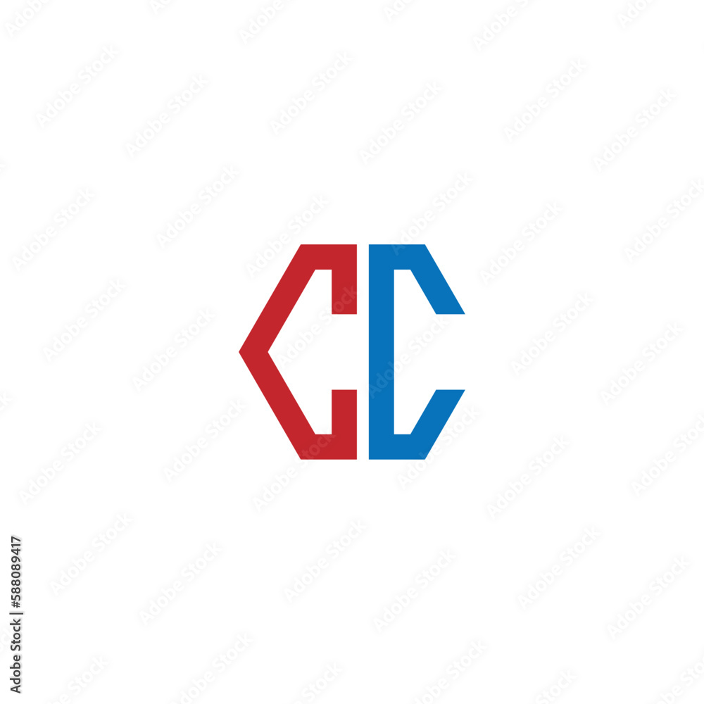 CC Letter simple monogram logo design vector Stock Vector | Adobe Stock