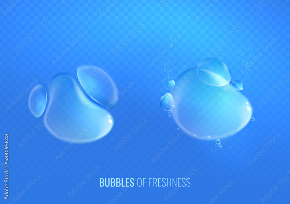 Gel drop - liquid shape bubble. Texture of a cosmetic product such as ...