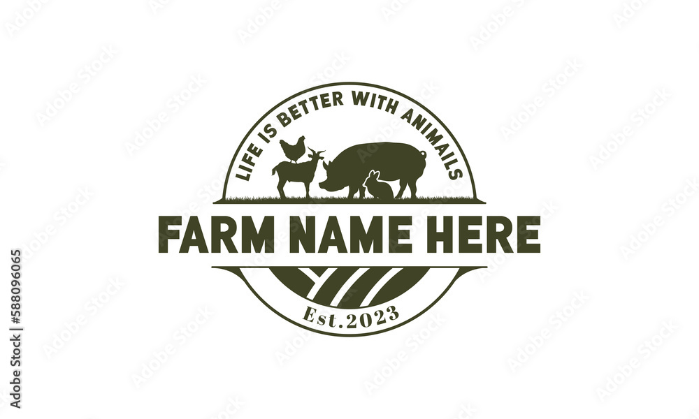 Agriculture Logo Design, Family Farm Logo Design, Farm fresh eggs ...