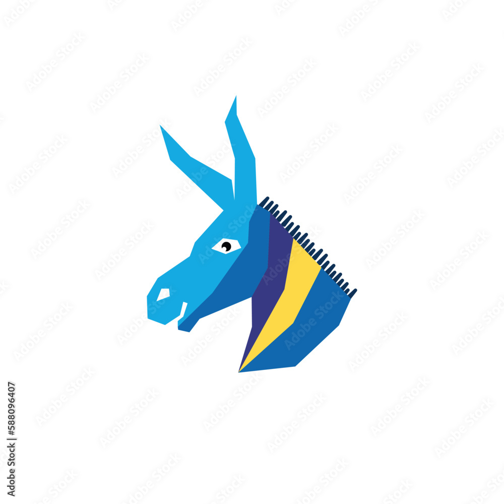 Donkey vector illustration. Donkey emblem Stock Vector | Adobe Stock