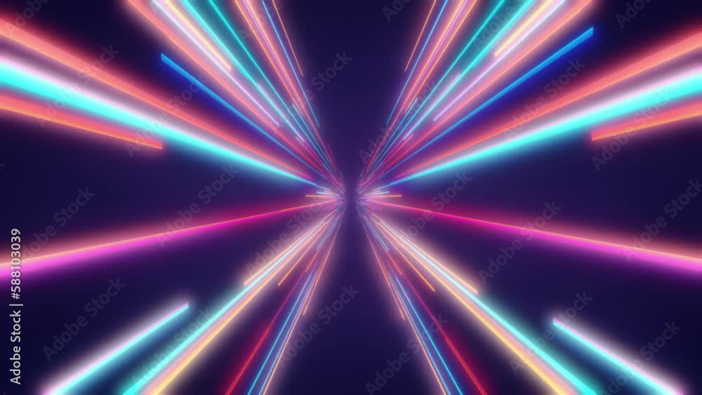 Fiber optic data flow concept animation. Fiber optic network ...