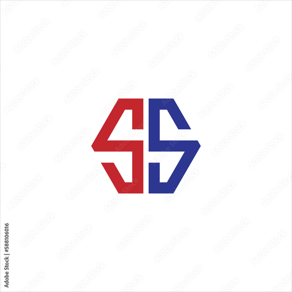 ss Letter simple monogram logo design vector Stock Vector | Adobe Stock
