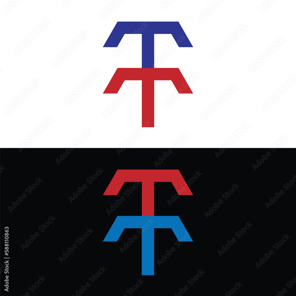 TT Letter simple monogram logo design vector Stock Vector | Adobe Stock