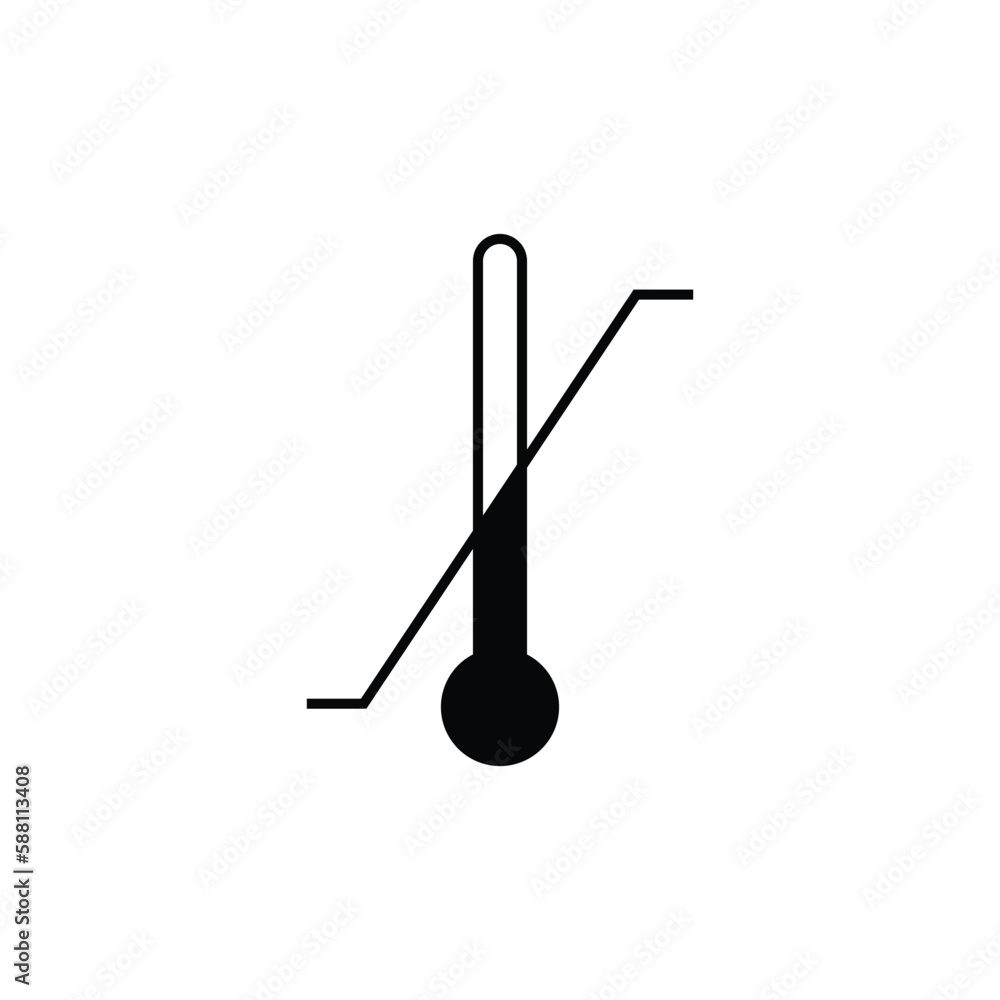 Temperature limit sign icon. Graphical symbol modern, simple, vector ...