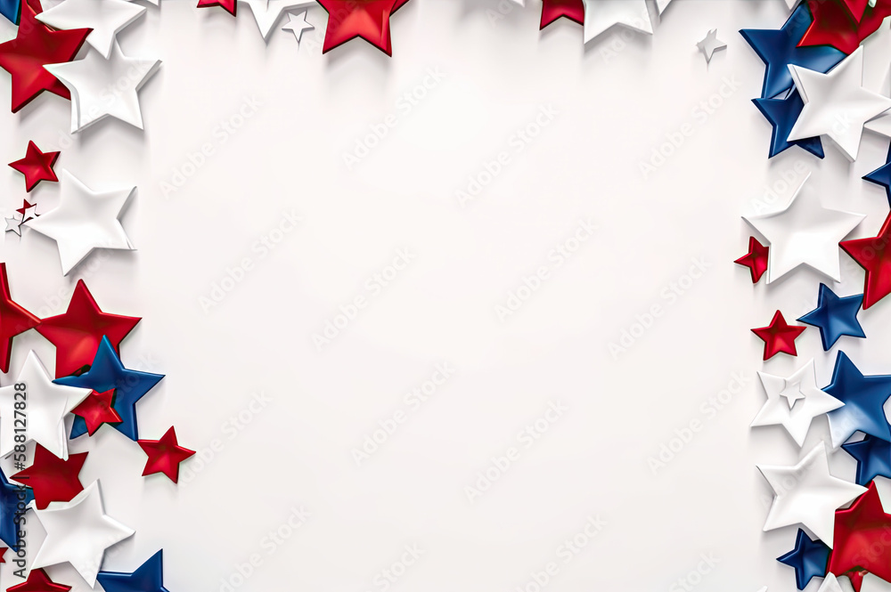 Abstract red white and blue patriotic background with copy space ...
