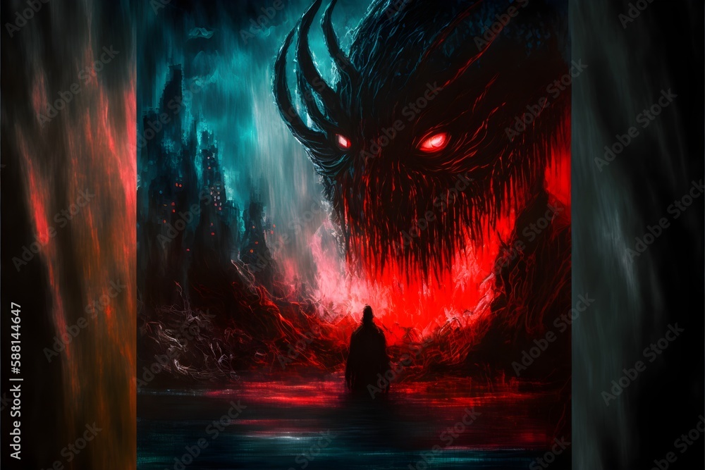 lovecraftian monster horrific cinematic scary creepy insanely detailed ...