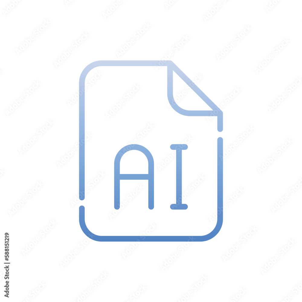 Vetor de Ai File icon. Suitable for Web Page, Mobile App, UI, UX and ...