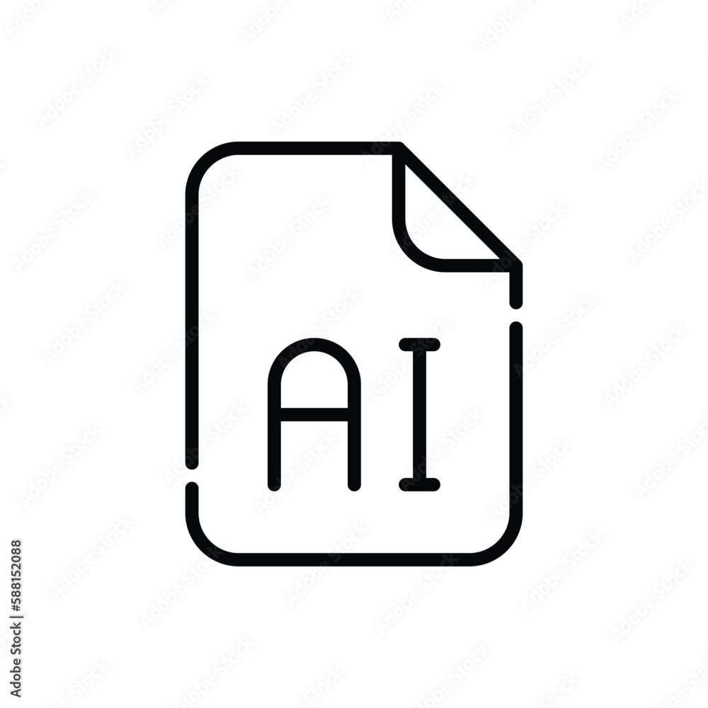 Ai File icon. Suitable for Web Page, Mobile App, UI, UX and GUI design ...