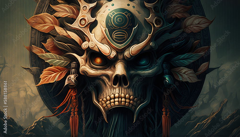 Gashadokuro, a yōkai, the japanese spirit made of the skulls of people ...