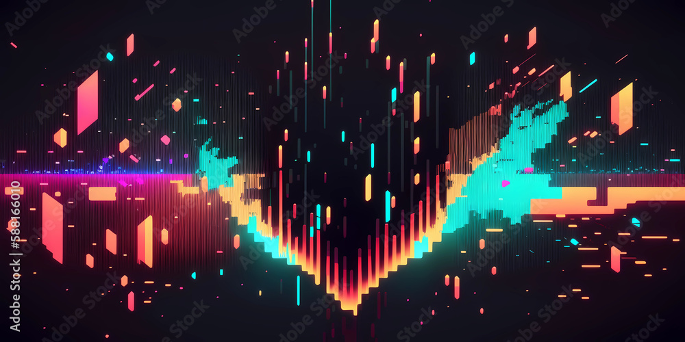 Neon tron style desert in the metaverse. neon background. Futuristic ...