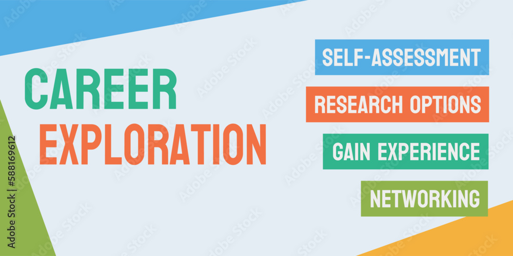 Vetor de Career Exploration - Exploring different job options and ...
