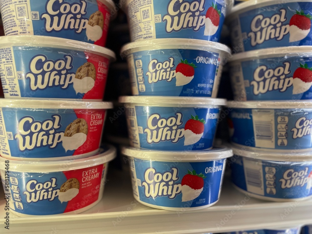 Grocery store Cool Whip frozen topping Stock Photo | Adobe Stock