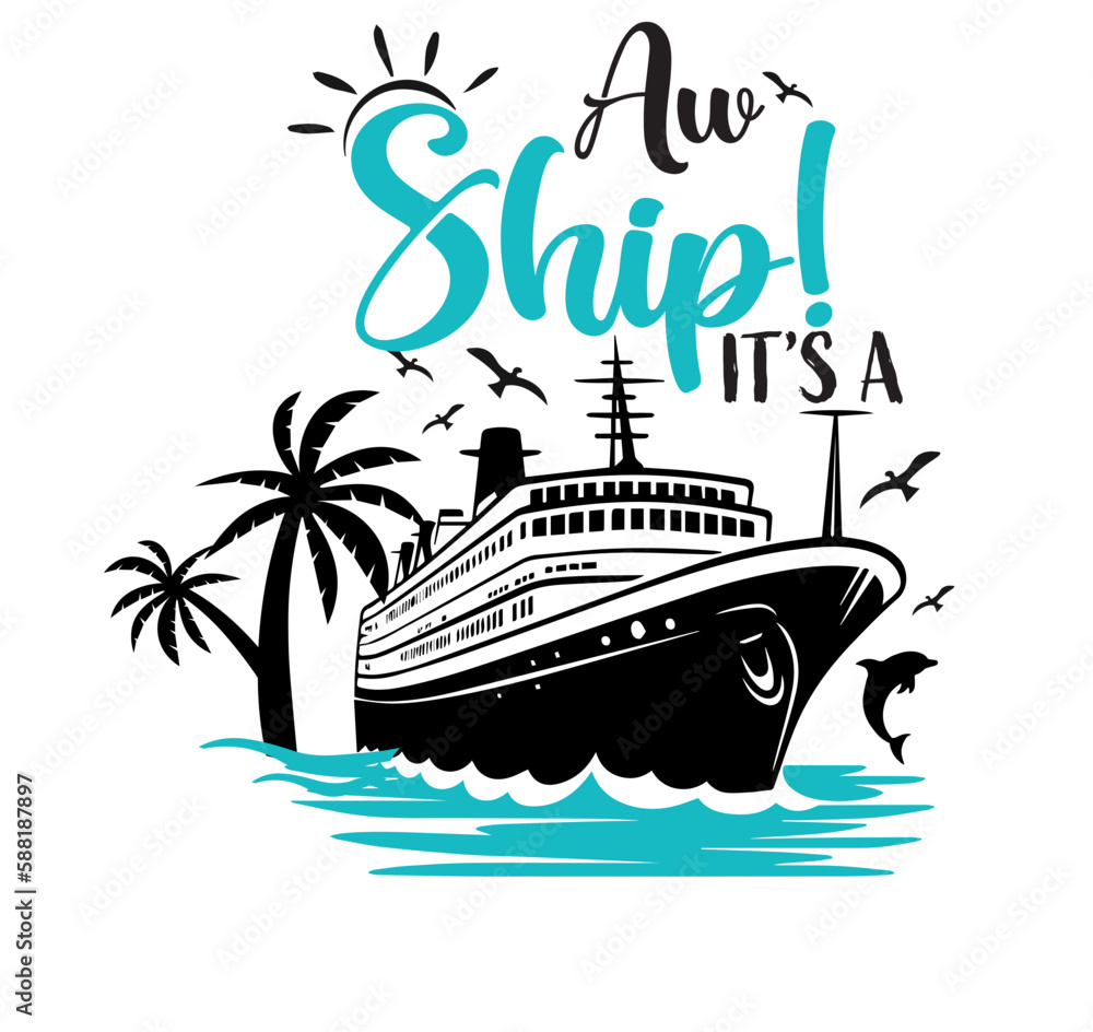 Aw Ship It's A Birthday Trip SVG, custom name frame cruise svg png ...
