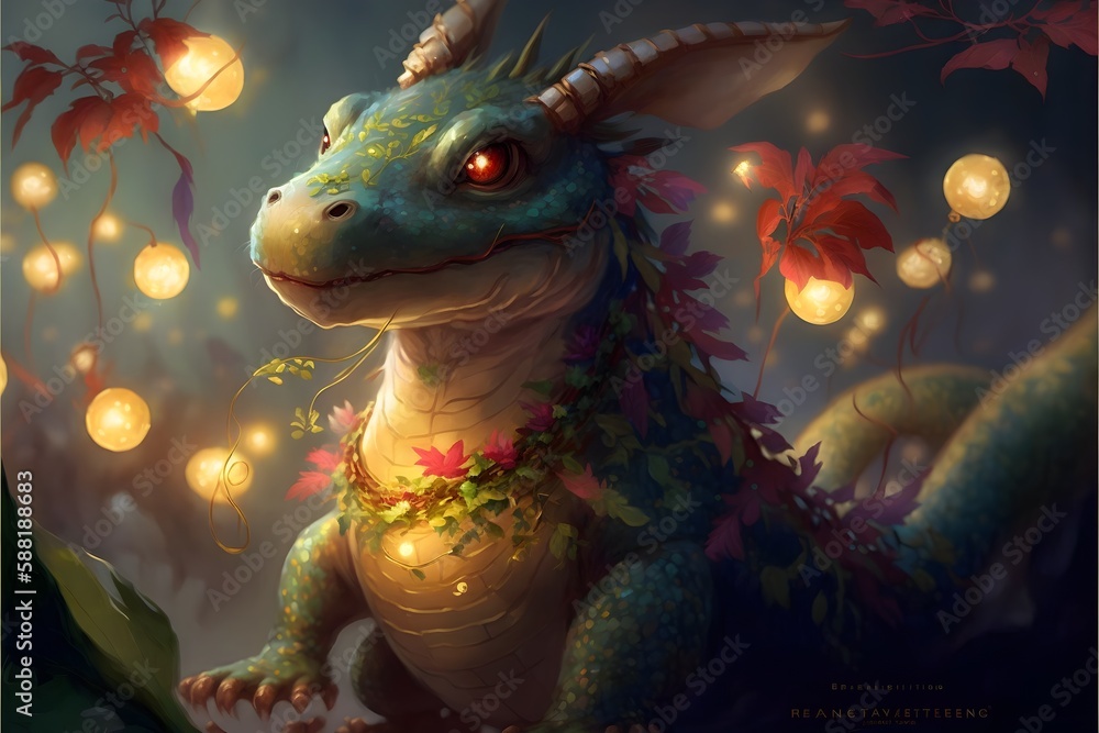 lunar new year of the rabbit dragon dance Chinese China fairytale wide ...