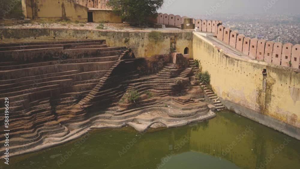 Ancient step well for water harvesting in Jaipur Rajasthan of India ...