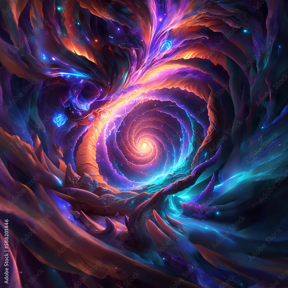 magical vortex masterpiece, best quality, extremely detailed CG unity ...