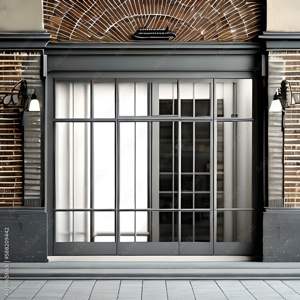 AI generated render of a storefront template , commercial marketing ...