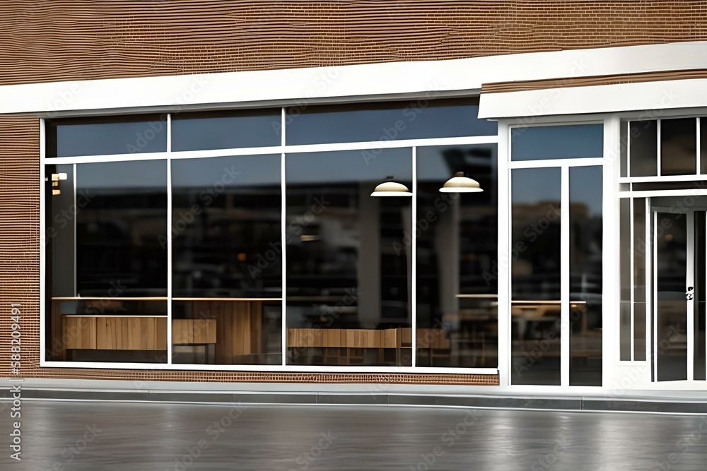 AI generated render of a storefront template , commercial marketing ...