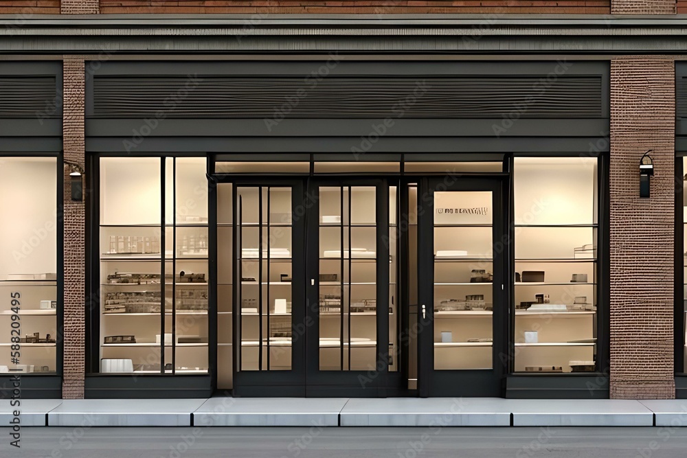 AI generated render of a storefront template , commercial marketing ...