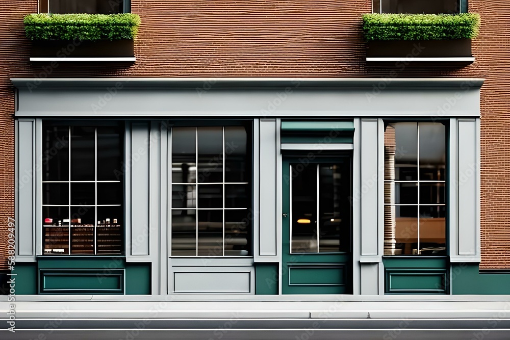 AI generated render of a storefront template , commercial marketing ...