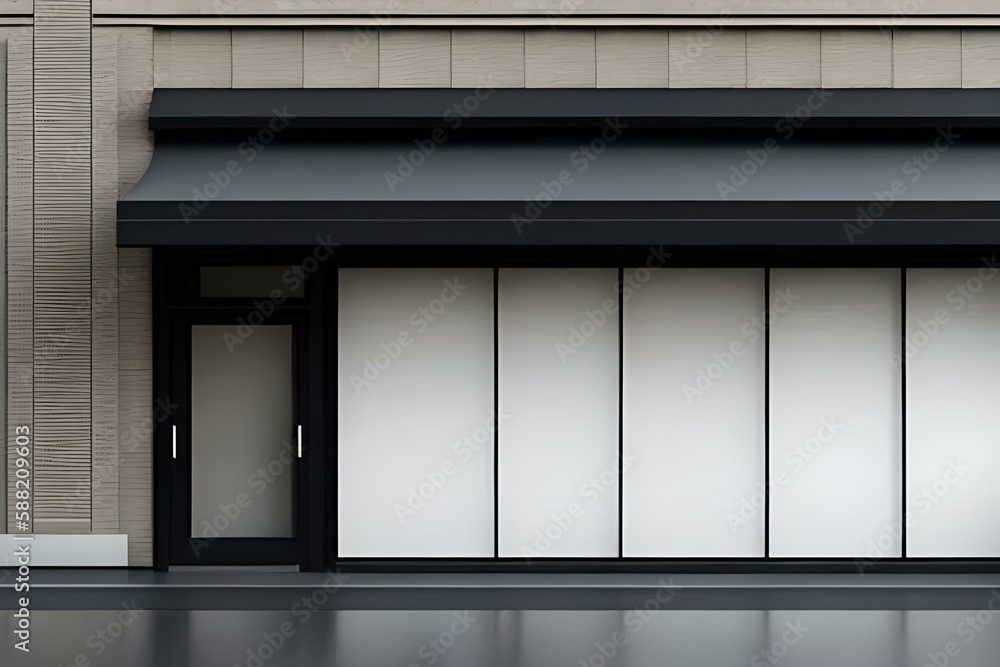 AI generated render of a storefront template , commercial marketing ...