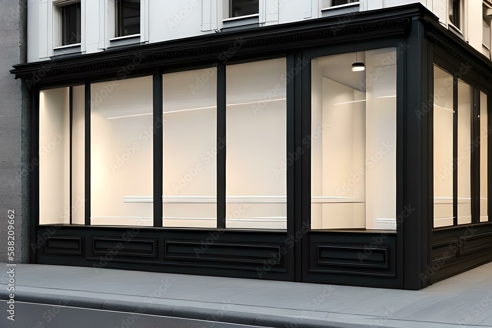 AI generated render of a storefront template , commercial marketing ...