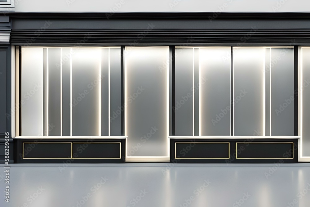 AI generated render of a storefront template , commercial marketing ...
