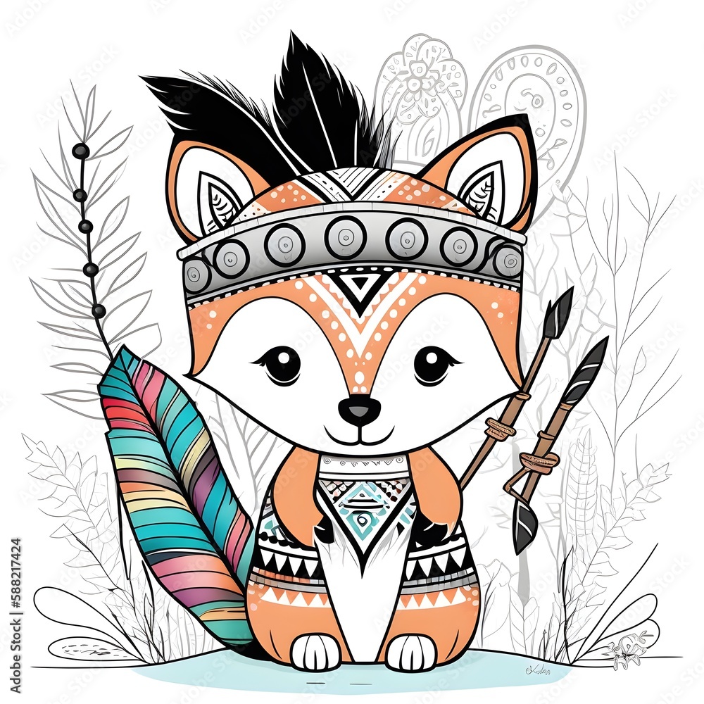 use this as an example to create a coloring book page for young ...