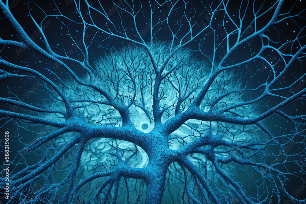 Abstract artificial intelligence brain technology background. Ai ...