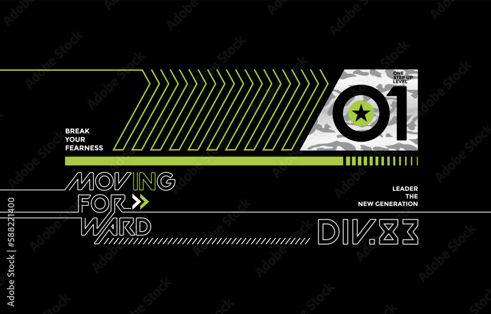 Moving forward, vector illustration motivational quotes typography ...