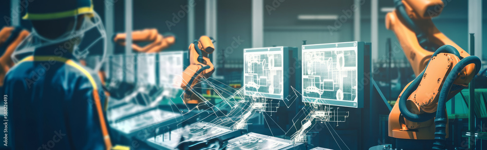 Industry 4.0 automation manufacturing process demonstrated by a smart ...
