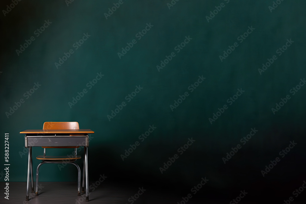 School desk and chair background wallpaper template created with ...