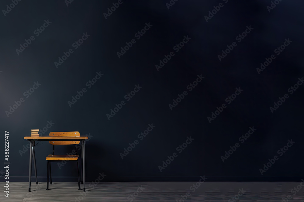 School desk and chair background wallpaper template created with ...