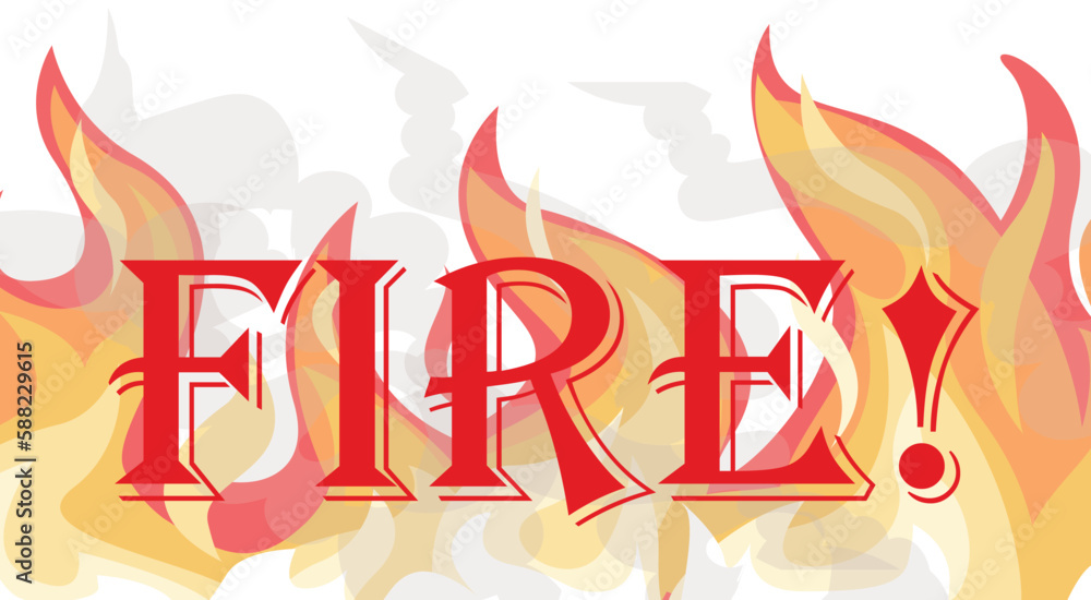 Fire hazard and Fire safety banner with gas banner flammable alert for ...