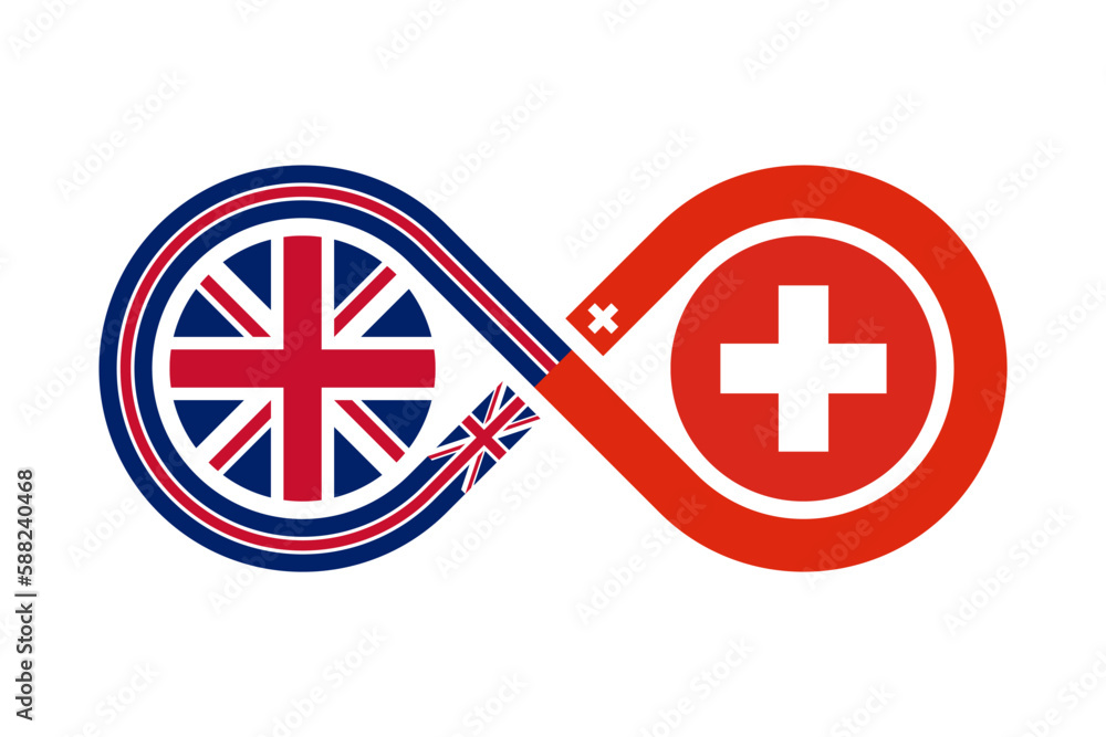 unity concept. english and swiss standard german language translation ...