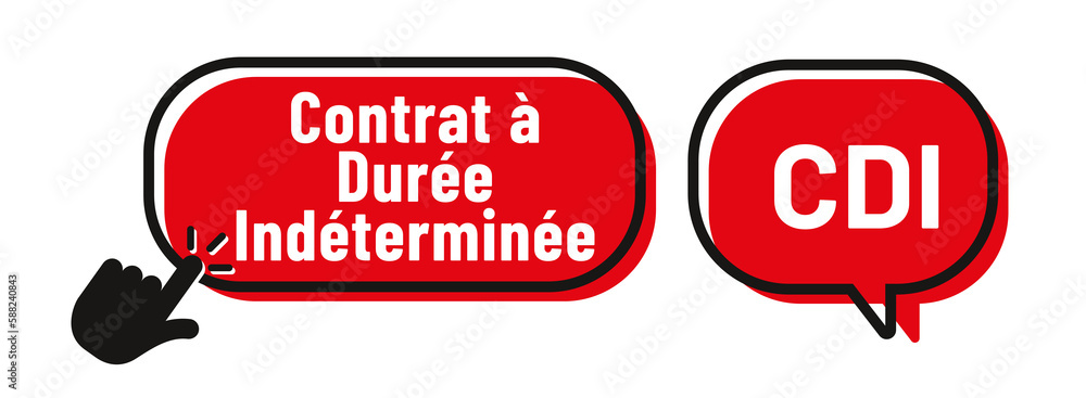 CDI - contrat à durée indéterminée Stock Illustration | Adobe Stock