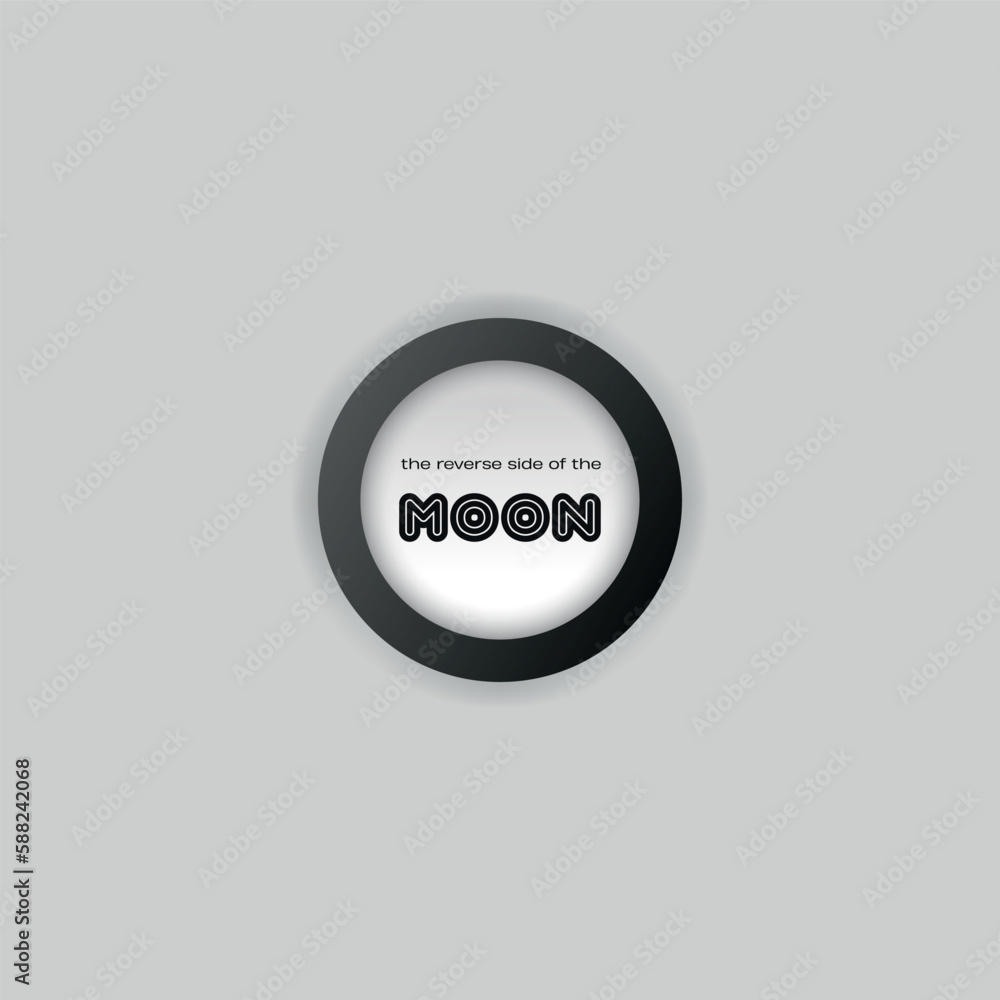 A sleek, monochromatic design featuring a minimalist moon icon. The ...