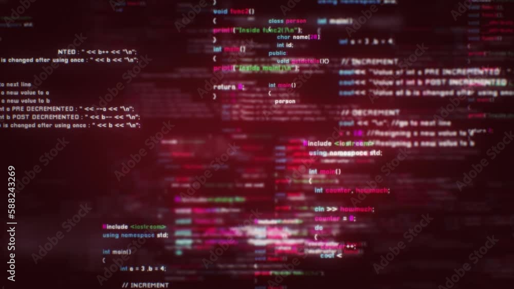 Programming code background loop. Perfect for software development presentations, tech-focused ...