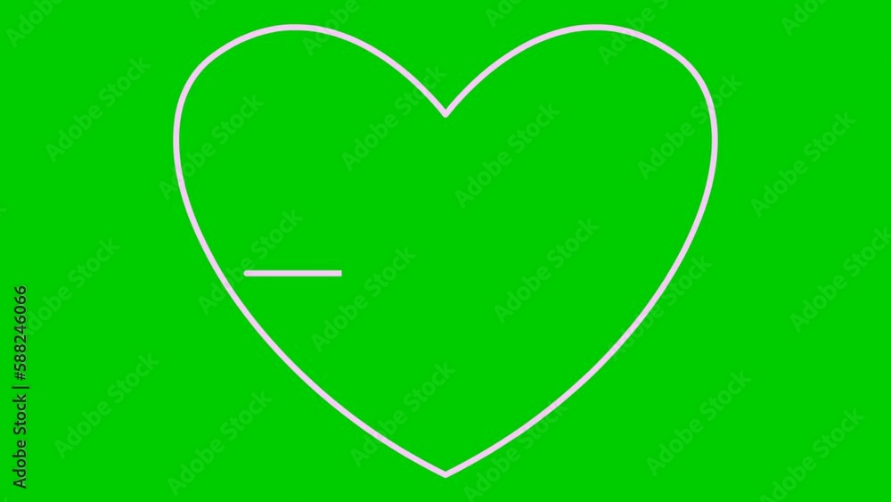 Animated pink pounding heart with electrocardiogram. Linear symbol of ... Animated pink pounding heart with electrocardiogram. Linear symbol of ...