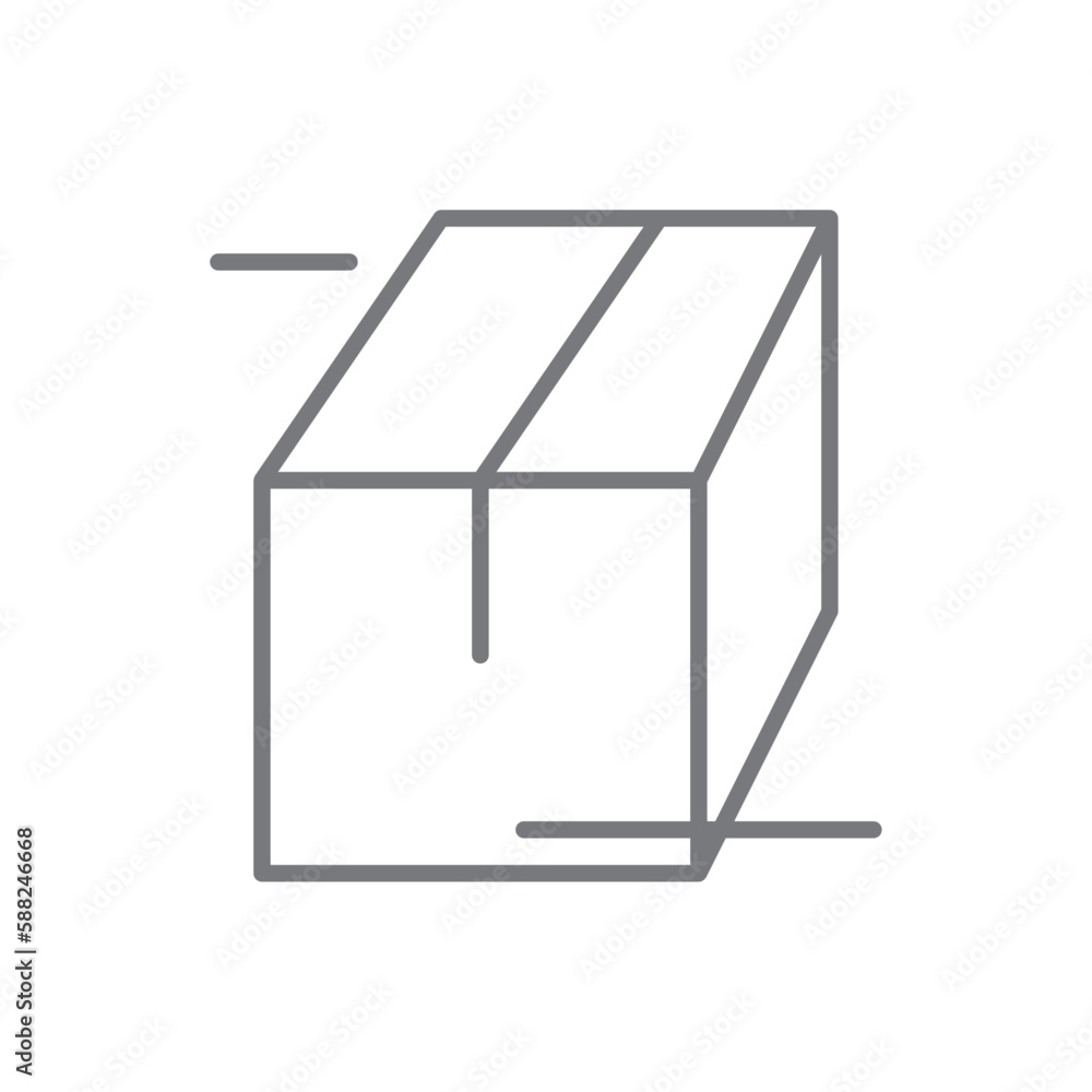 Package E-Commers icon with black outline style. box, shipping ...